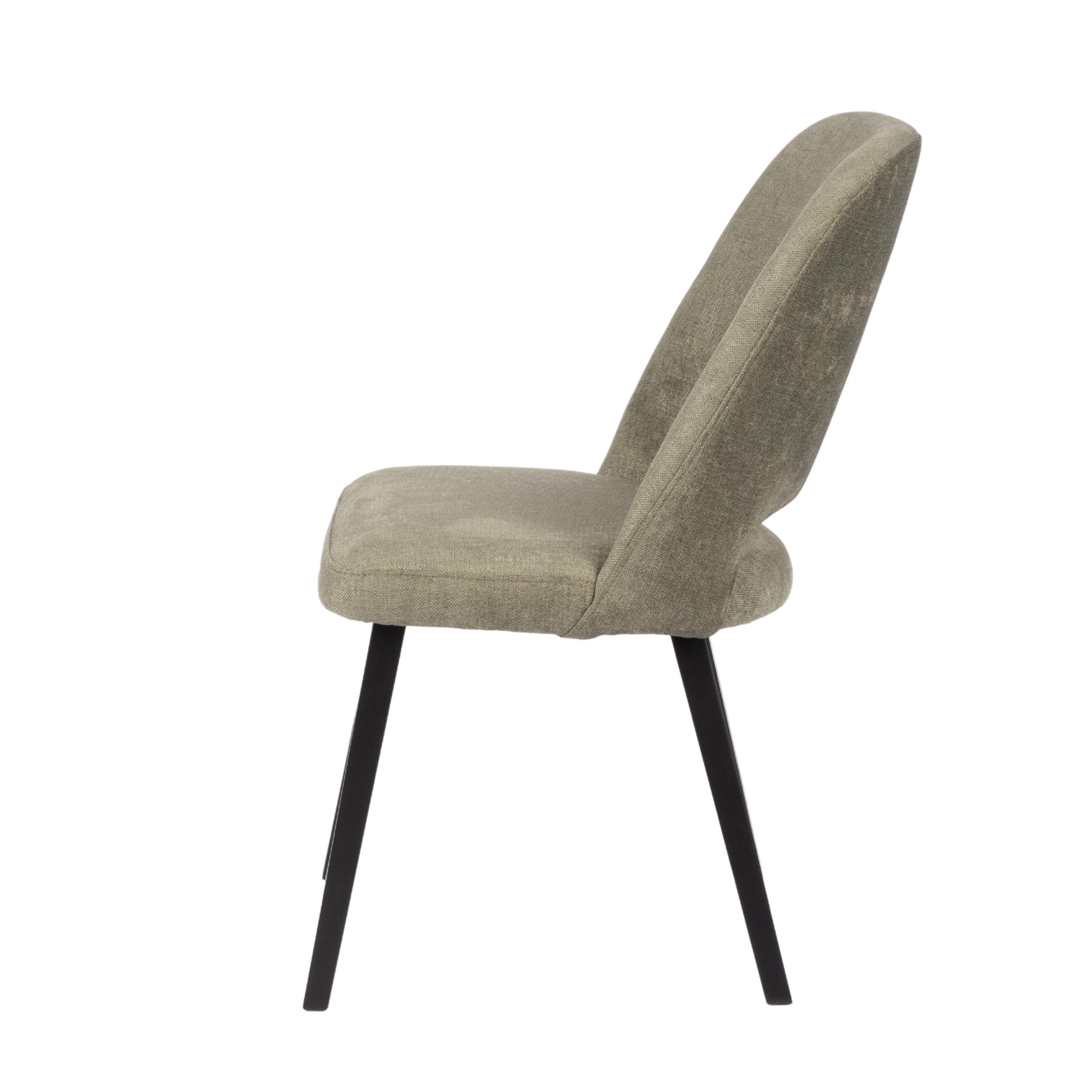 Groene eetkamerstoel met open rug | Gero Wonen