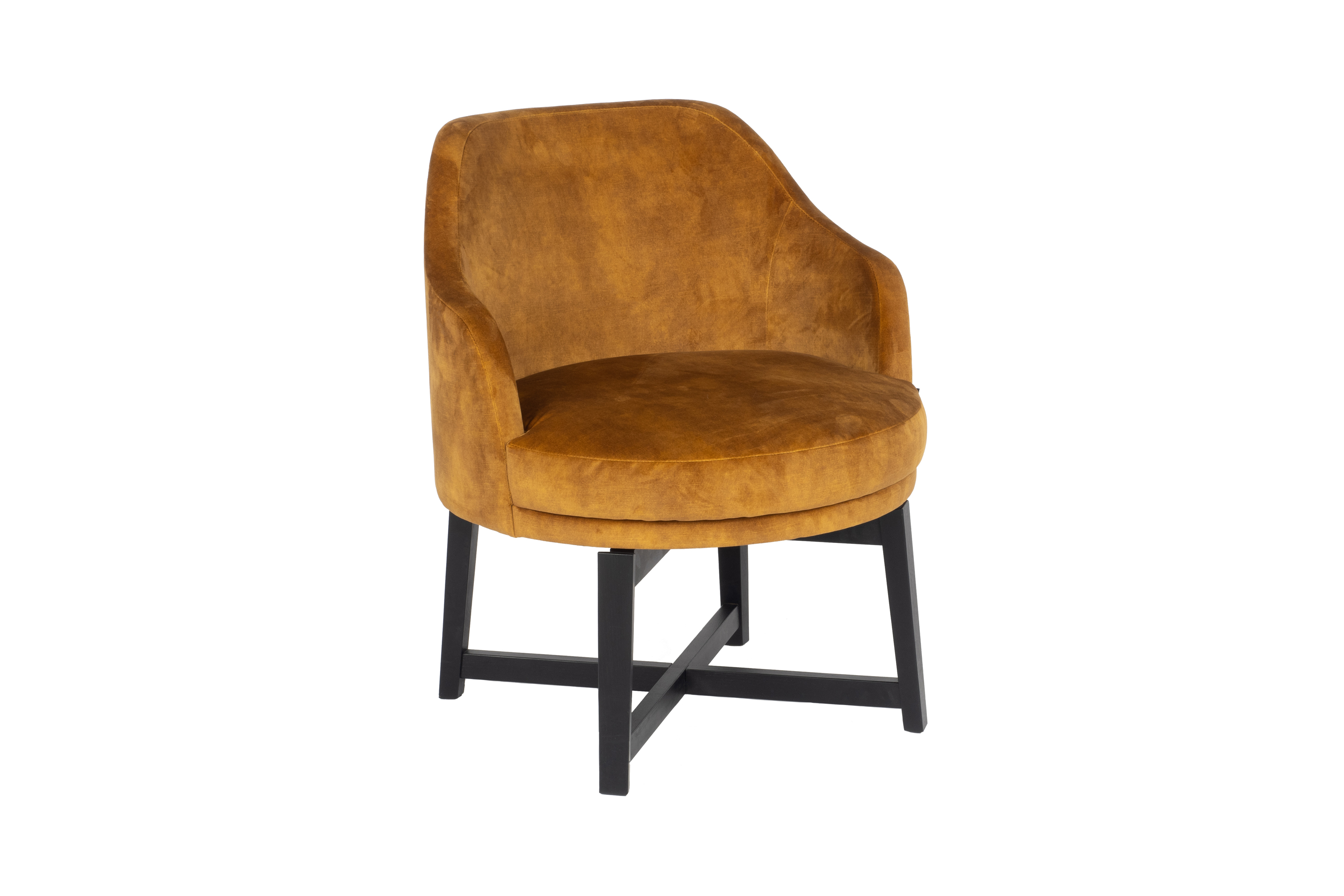 Fauteuil in fluweel - goud | P004-LAM-1002 | Gero