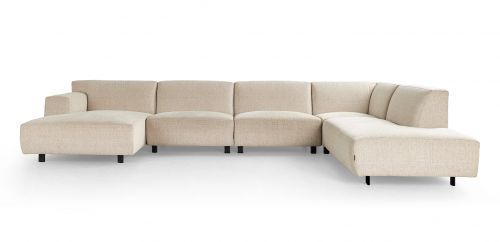 Beige hoekzetel met lounge en eiland | Gero Wonen